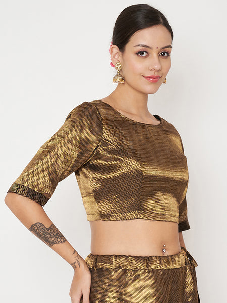 Brocade Back Hook Readymade blouse – Mystudiorasa